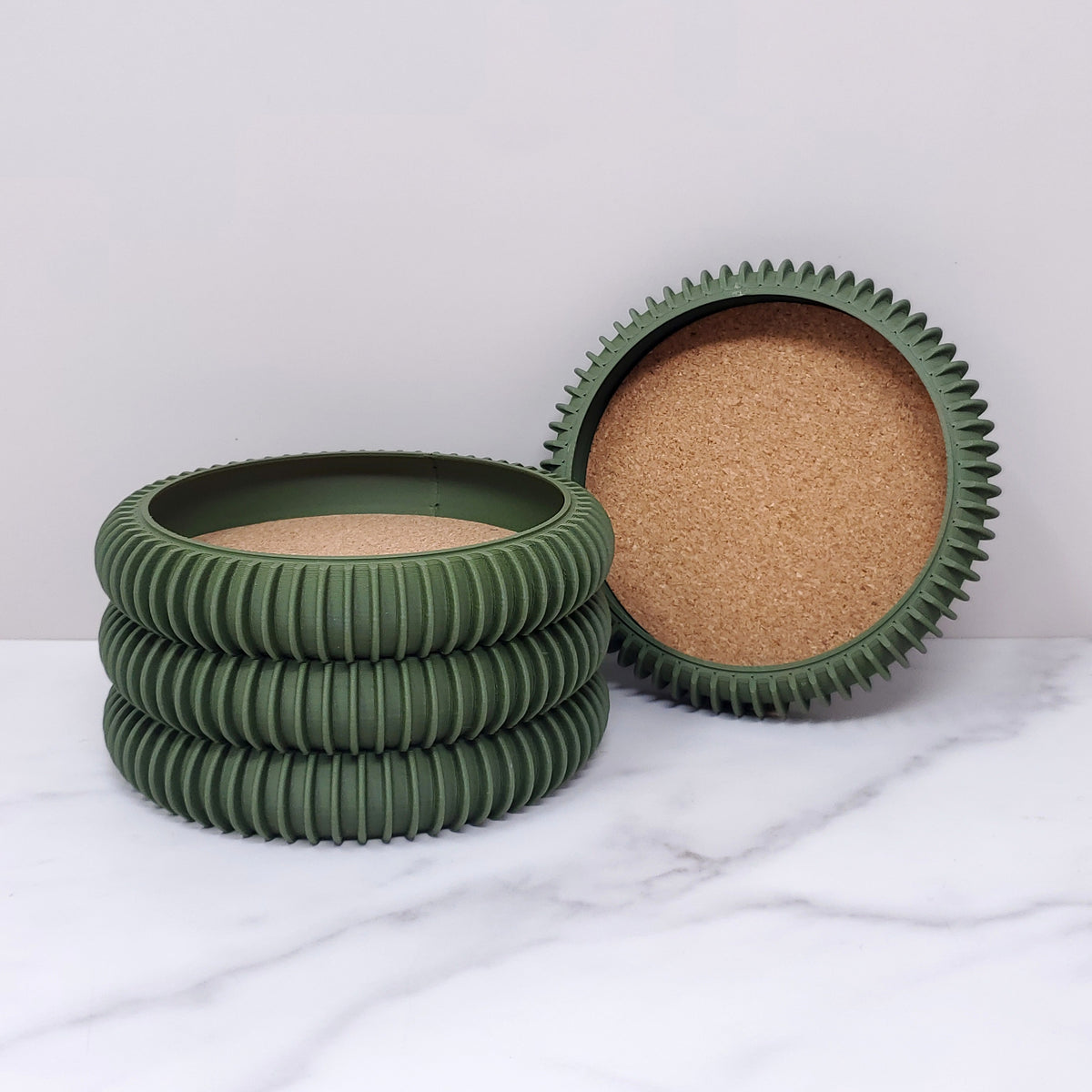 Stackable Coaster - Olive Green – Boyd's Custom Fabrication