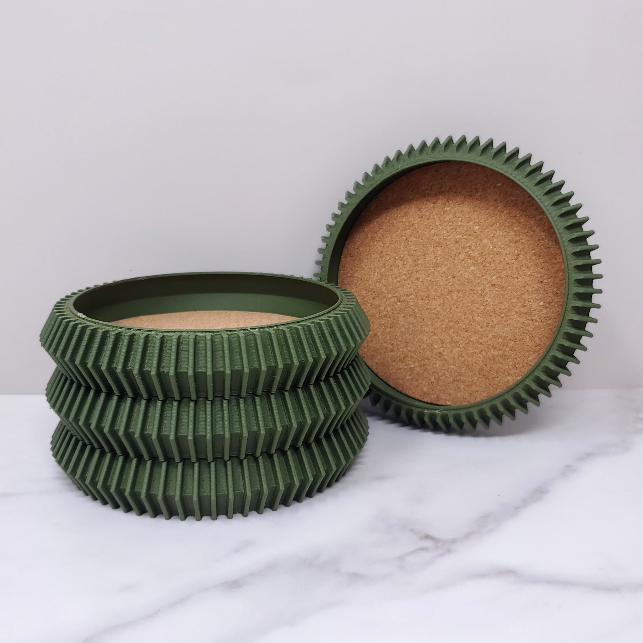 Stackable Coaster - Olive Green – Boyd's Custom Fabrication