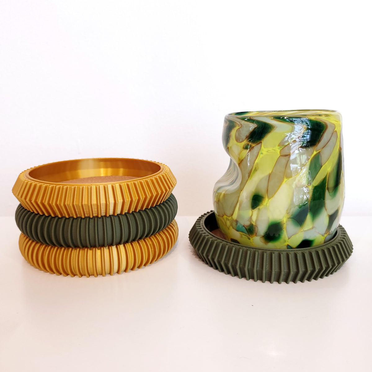 Stackable Coaster - Gold – Boyd's Custom Fabrication